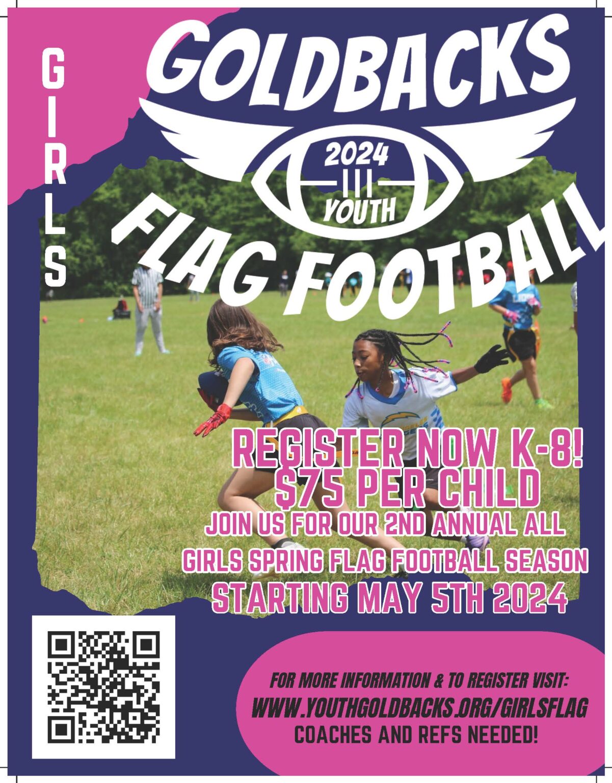 2025 Girl Power Flag Division – Goldbacks Youth Football & Cheer